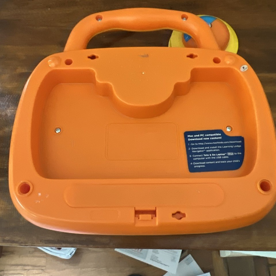 Vintage Toy Vtech Laptop -Orange & Yellow Corded Mouse -works | eBay