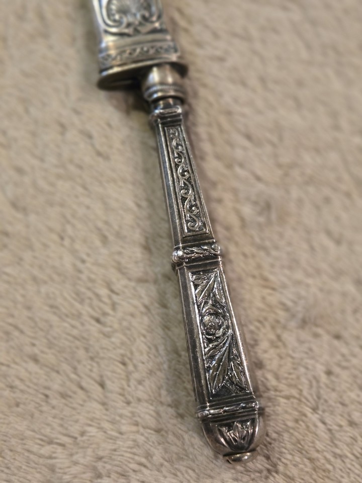 VINTAGE INOX BRAZILIAN GAUCHO DAGGER KNIFE W/SCABBARD ORNATE DESIGN EXC ...