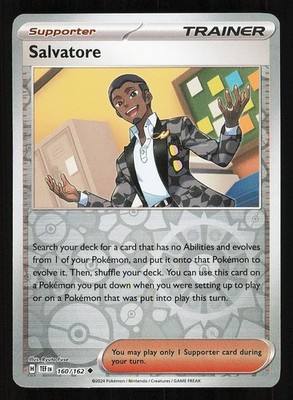 Salvatore 160/162 Reverse Holo Near Mint Pokemon TCG S&V Temporal ...