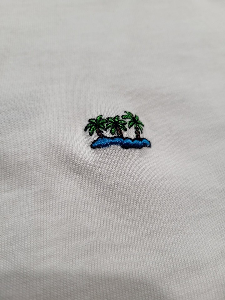 Caribbean T-Shirt Size 3XT Embroidered Palm Trees Graphics Soft Cotton ...