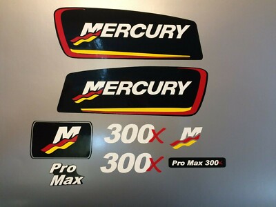 Mercury 300x ProMax Outboard Engine Decal sticker Alien Cowl Kit 3.1L ...