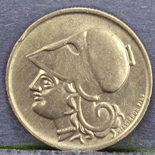 GREECE 50 LEPTA-VERY GOOD CONDITION-99 YEARS OLD-1926 B COIN--QUITE ...