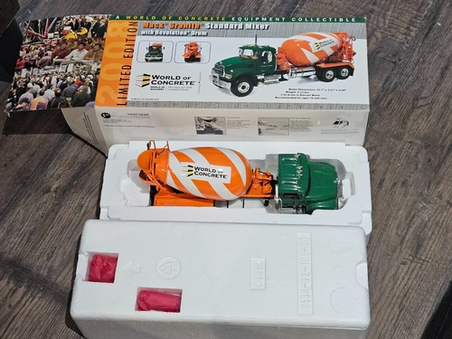 FIRST GEAR WORLD OF CONCRETE 1/34 SCALE MACK GRANITE STANDARD MIXER 1ST ...