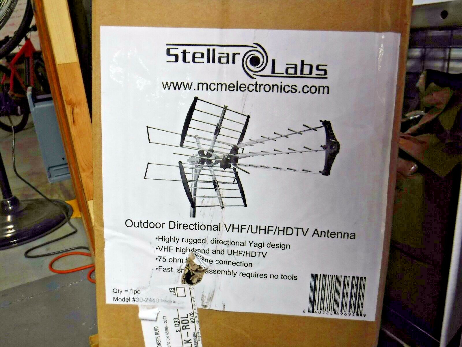 Stellar Labs 30-2440 VHF / UHF HDTV 60 Mile Fringe Yagi Antenna,(MG) | eBay