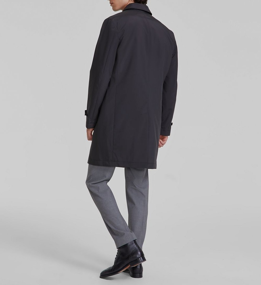 Calvin Klein Men's Black Solid Black Overcoat Jacket Size 38R | eBay