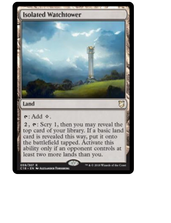ISOLATED WATCHTOWER + 10 Random Rares MTG Magic the Gathering gift set ...