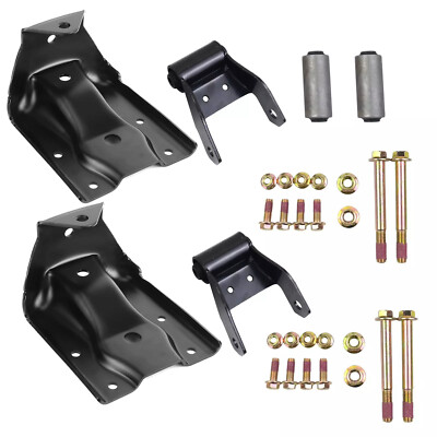 Rear Leaf Spring Hanger Bracket and Shackle Kit for Chevy Silverado GMC ...