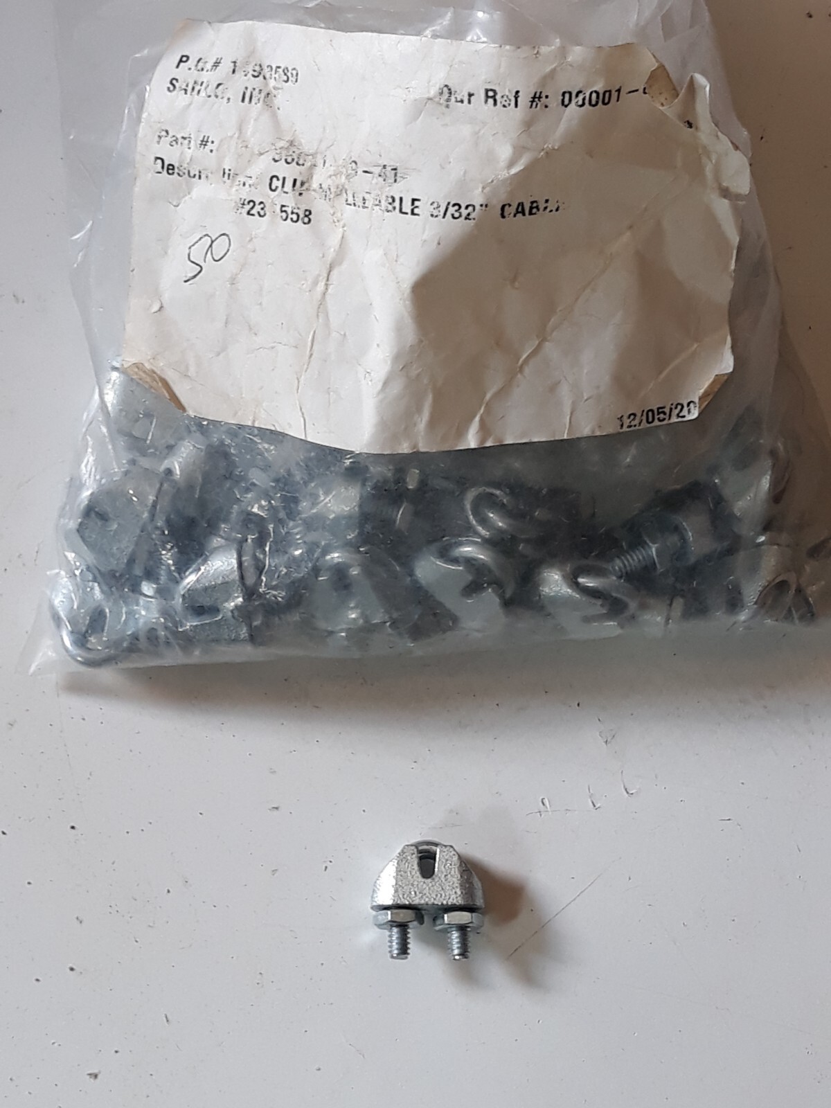 sanlo 3/32 lot of 50 ea 3/32 Malleable wire Rope Clips | eBay