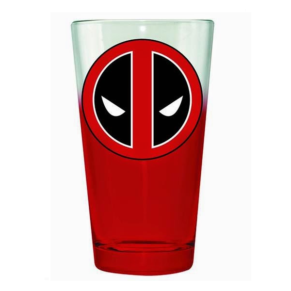 Deadpool Logo Pint Glass Drink Merc Dead Pool Marvel Gift 16 Oz ...