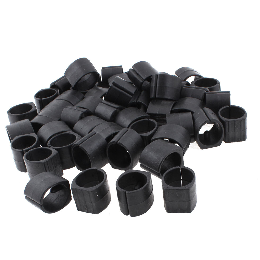 Home Furniture Chair Pipe Plastic Foot Clamp Pads U-Shape Caps Black ...