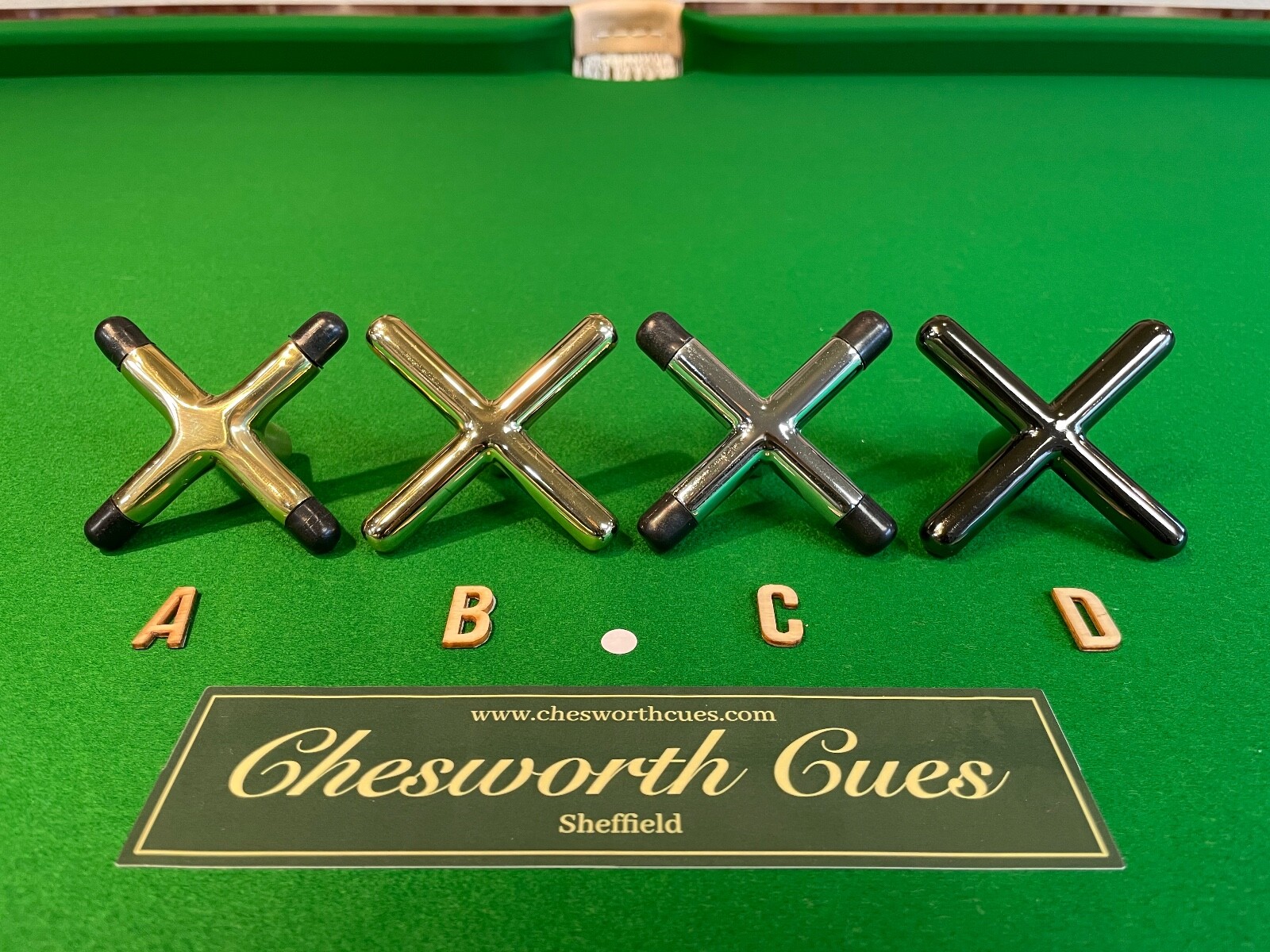 Peradon Genuine Snooker Rest Head/Shaft Brass Chrome Black Chrome ...