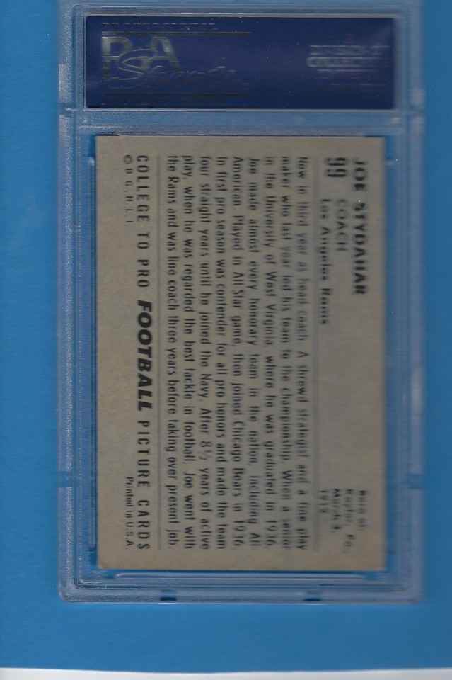 JOE STYDAHAR 1952 BOWMAN LARGE #99 PSA 4 VG-EX SP RARE ROOKIE RC | eBay