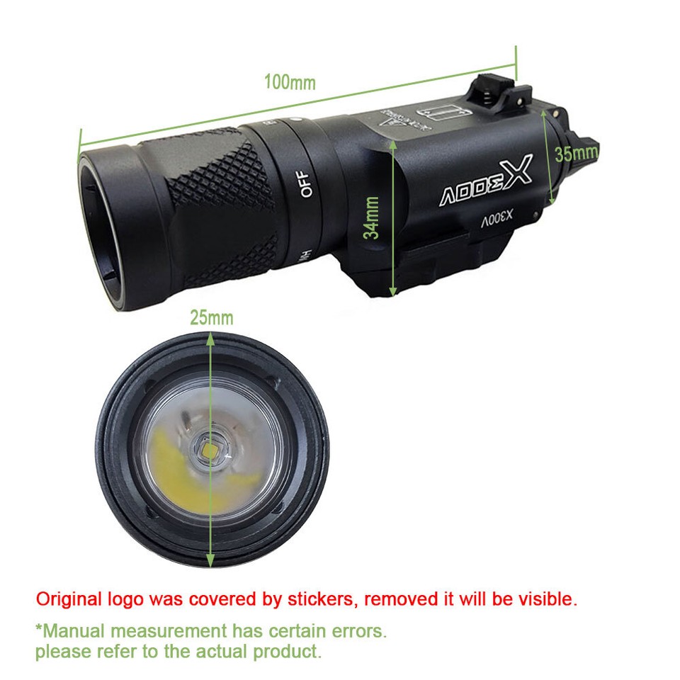 X300V-IR Tactica LED Flashlight Optics IR Output Momentary & Constant ...