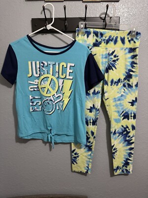 Justice Graphic Tee Tie Dye Pants Outfit Girls Size 16/18 New | eBay