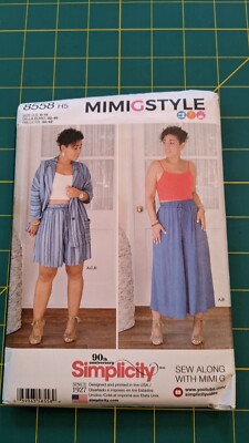 Simplicity 8558 Mimi G Pants & Shorts, Jacket & Knit Crop Top Size 6-14 ...
