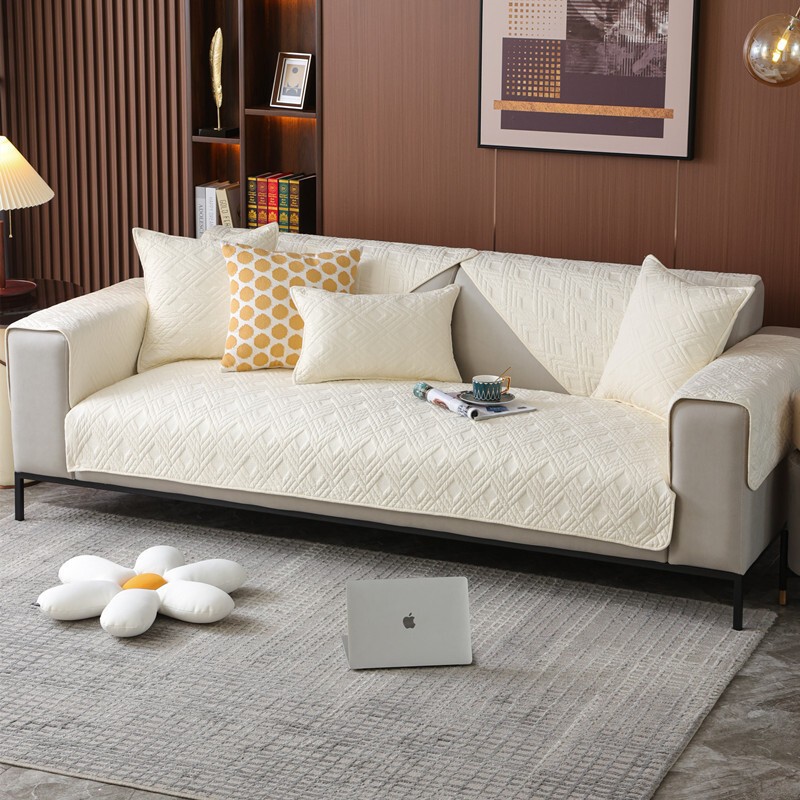 Quilted Cotton Sofa Cover Non Slip All Season Couch Mat | eBay