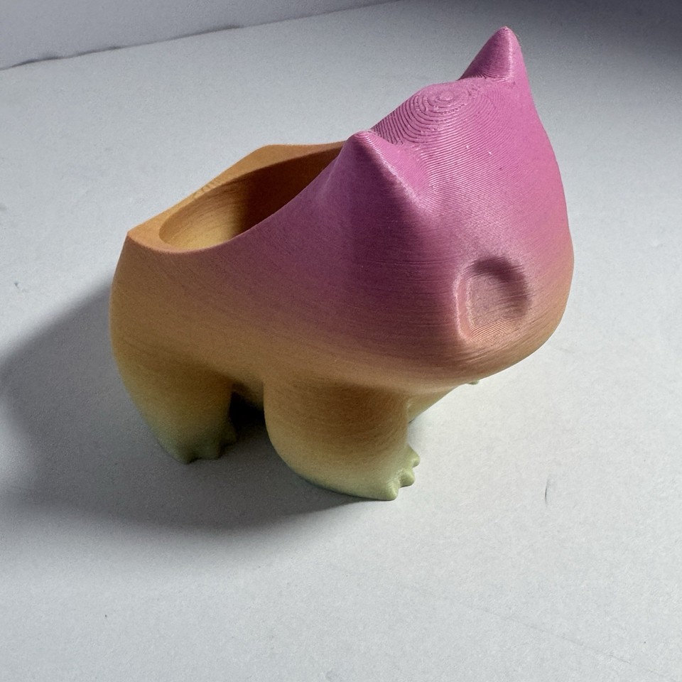 3D Printed - Pokemon Bulbasaur Planter Succulent Flower Pot Multi Color ...