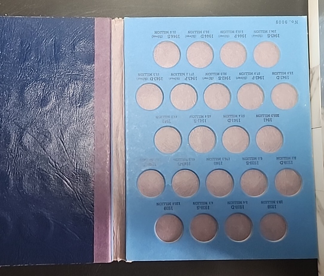 Jefferson Nickels Washington Quarters Album Coin Folders Whitman Vol #1 ...