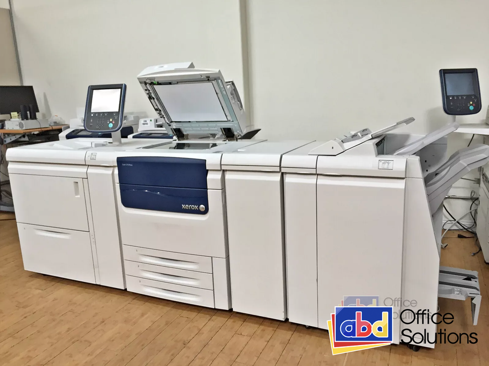 Xerox C75 Color Production Printer 1 Tray Feeder Booklet Finisher ...