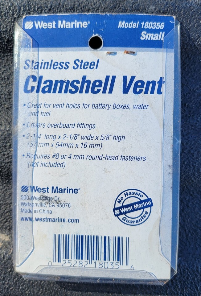West Marine Small Clamshell Vent Stainless Steel Model 180356 | eBay