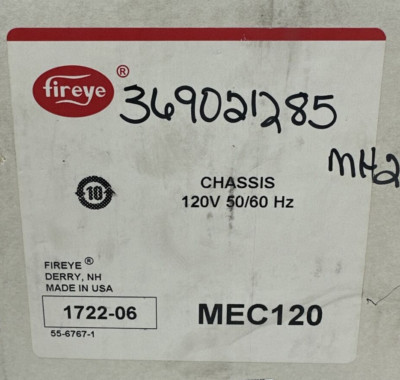FIREYE MEC120 CHASSIS 120V 50/60HZ | eBay