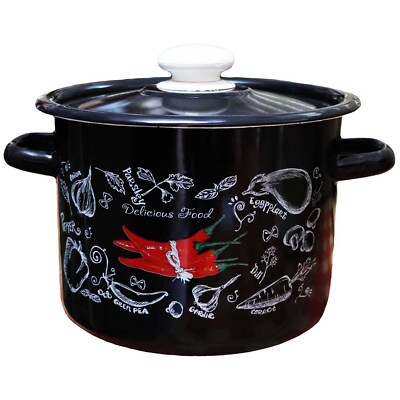 Kochtopf mit Deckel Topf Suppentopf Saucentopf Emaille Eimer Platte ...