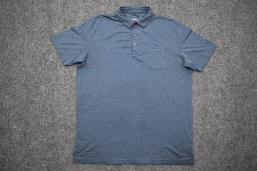 Callaway Polo Shirt Large Blue Gray Embroidered Logo Short Sleeve Golf ...