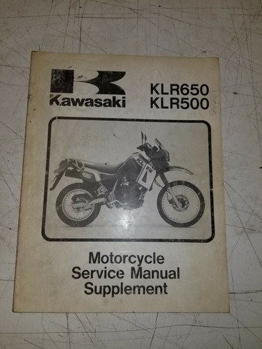 1987 Kawasaki KLR650/KLR500 Factory Service Manual Supplement 99924 ...