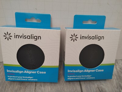 Invisalign Aligner Retainer Black and Blue Slim Magnetic Case (2pk ...