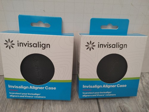 Invisalign Aligner Retainer Black and Blue Slim Magnetic Case (2pk ...