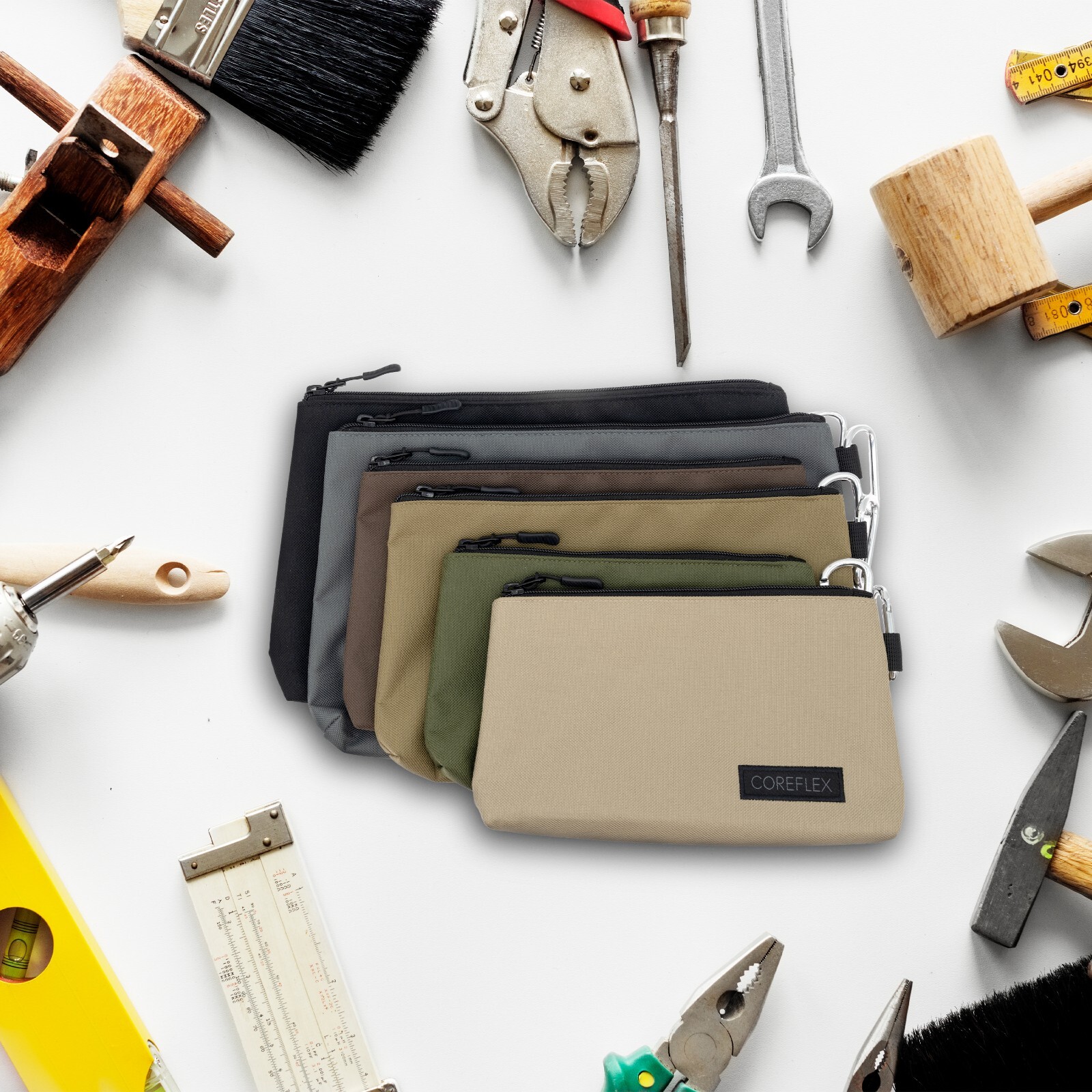 Coreflex 6 Pack Multi Size Small Tool Bag, Multipurpose zipper storage ...