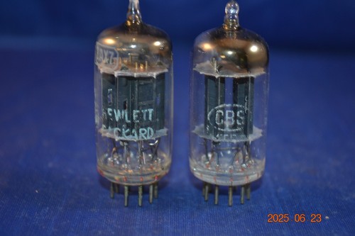 Strong Testing Pair Of Black Plate 12AX7 Audio Tubes (1) Hewlett ...