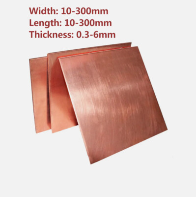 1/4pcs T2 pure copper plate purple copper plate Red copper plate thick ...