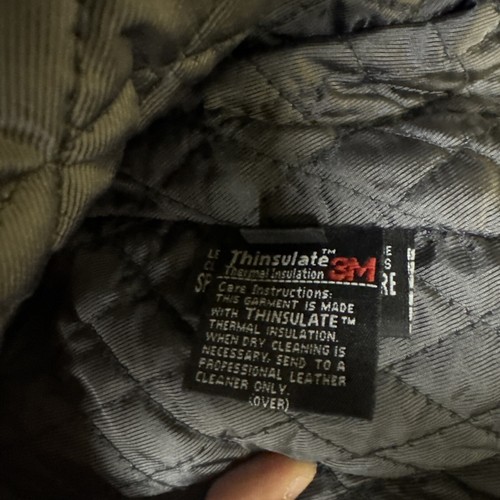 Men’s Wilsons Leather Thinsulate 3M Black Leather Jacket Coat - Size ...