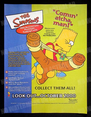 The Simpsons TCG CCG Cards Inkworks 2000 Trade Print Magazine Ad Poster ...