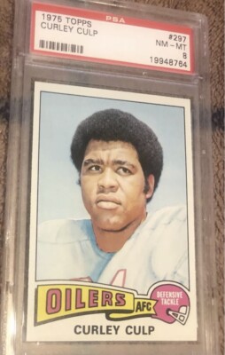 1975 Topps Curley Culp #297 PSA 8 “NM-MT” Houston Oilers HOF Chiefs ...