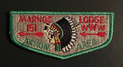 Vintage BSA Boy Scout Marnoc Lodge 151 Akron Area OH Flap Patch OA | eBay