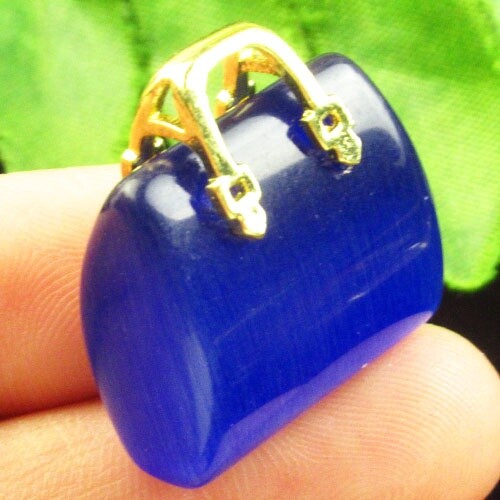 Blue Cat Eye Gem Pendant Decoration 27x25x12mm H40244 | eBay