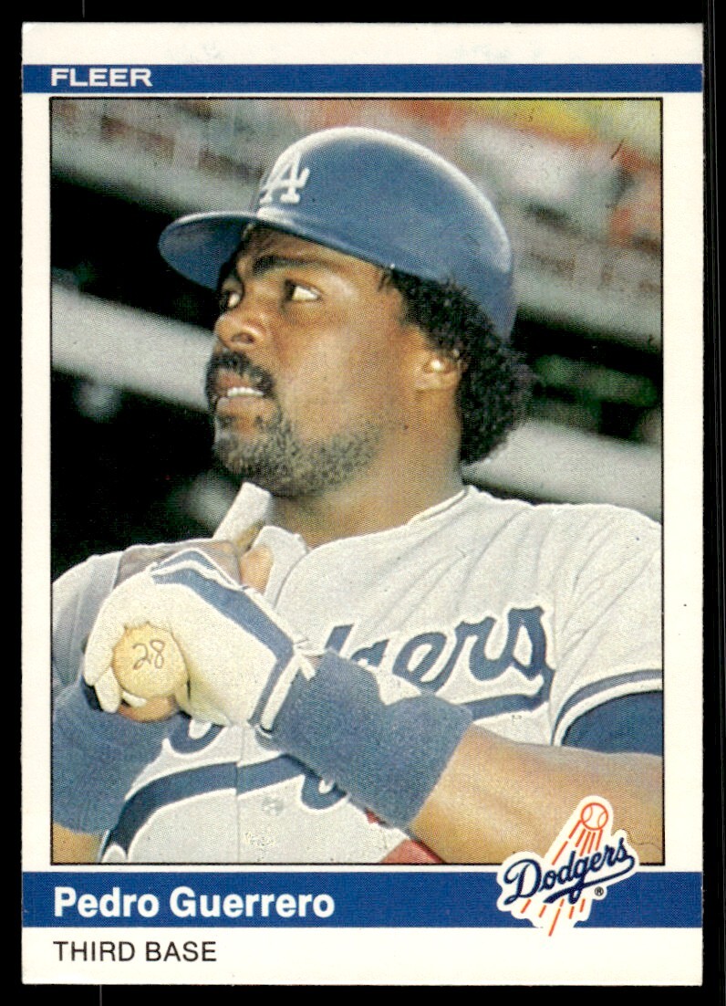 1984 Fleer Pedro Guerrero Baseball Card Los Angeles Dodgers #100 | eBay