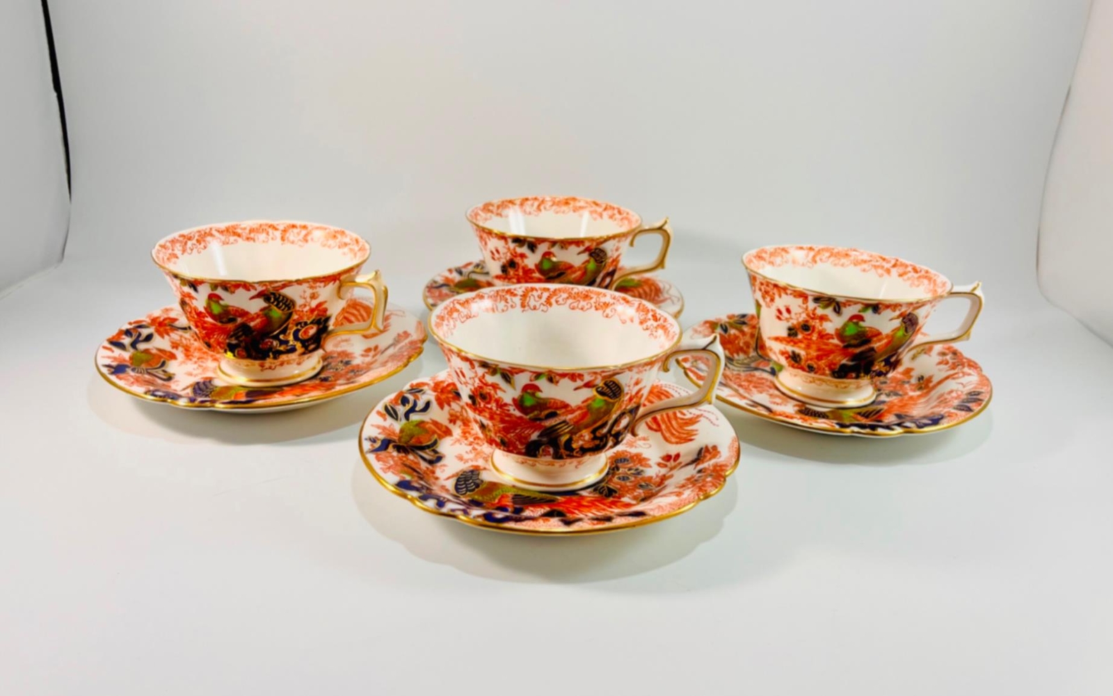 Set of 4 Vintage 1946 Royal Crown Derby ROYAL Coffee Tea Cups and ...
