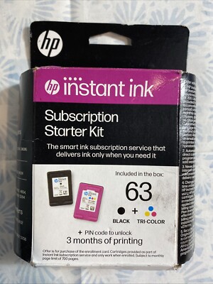 2-pack Genuine HP 63 Black and 63 Tri-Color Combo New Sealed Expired ...