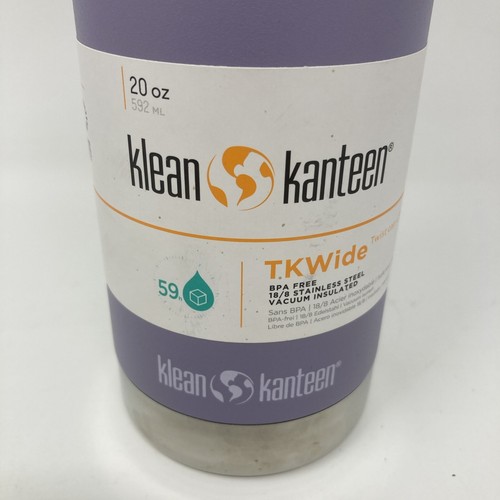 KLEAN KANTEEN 20 OZ TK WIDE INSULATED STAINLESS STEEL WATER BOTTLE NO STRAW | eBay