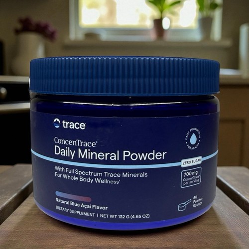 ConcenTrace Trace Minerals Daily Mineral Powder 132g Blue Acai EXP 05/ ...