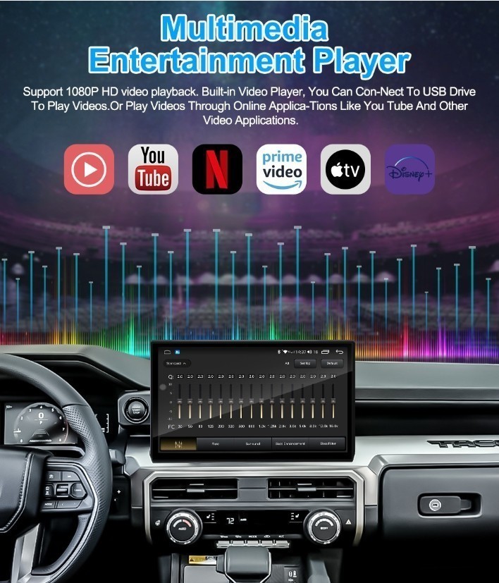 14.6'' 8+256G Car Stereo Radio Android Carplay GPS Wi-Fi For Toyota ...