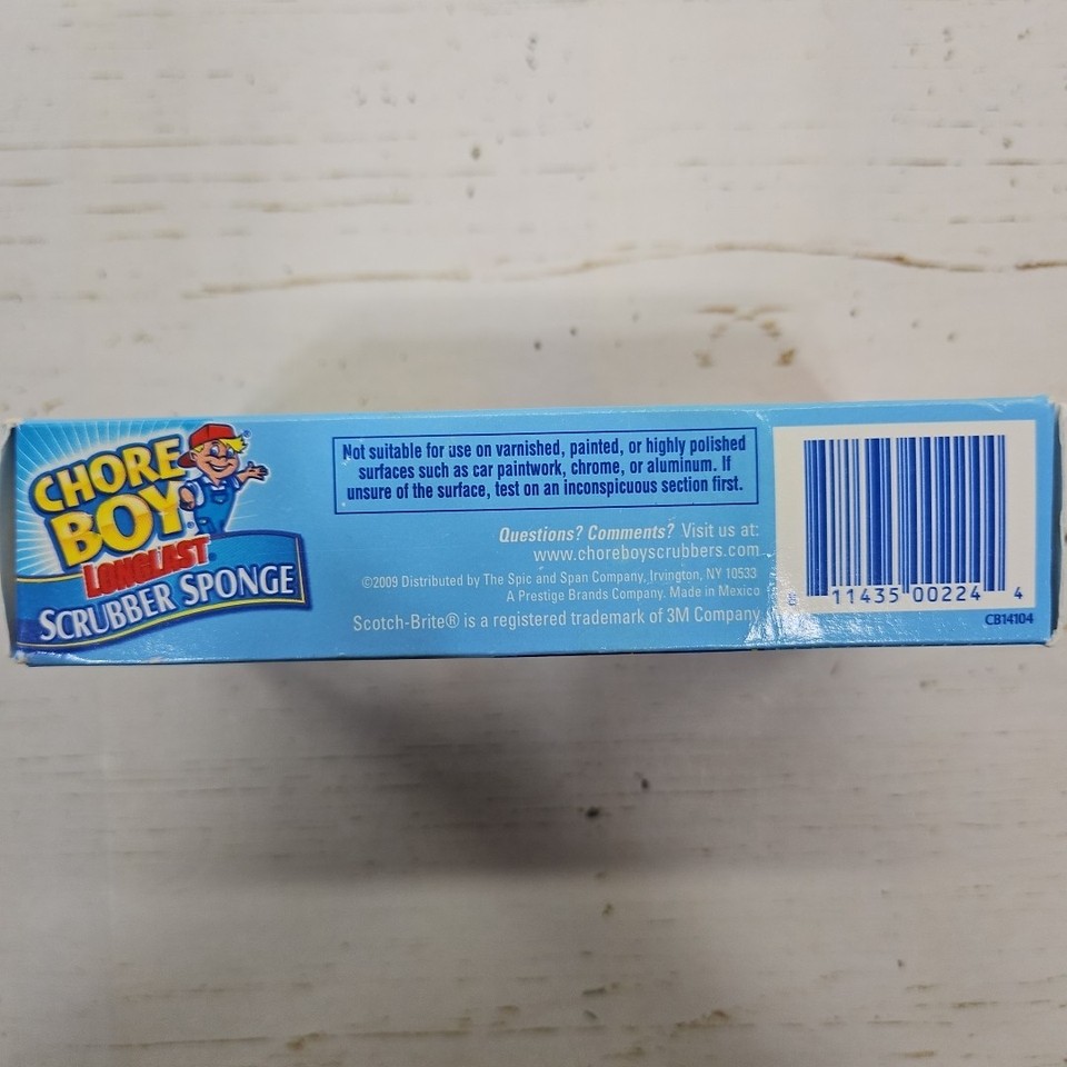 Chore Boy Longlast Scrubber Sponge Double Sided Pink | eBay