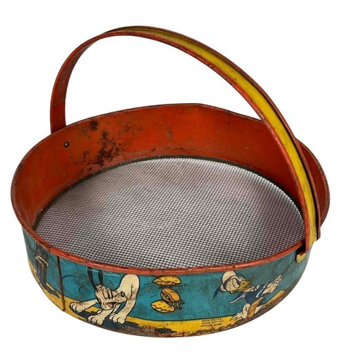 Antique 1930's Ohio Art Co. Mickey Mouse Donald Duck Tin Litho Sand ...