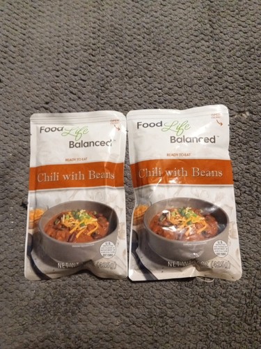 (2) Food Life Balanced Ready To Eat Chili W/Beans 15OZ Camping Hiking ...