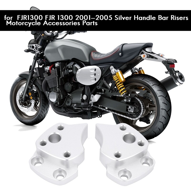 25mm Handlebar Riser for FJR1300 FJR 1300 2001-2005 Silver Handle Bar ...