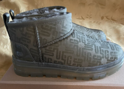 Ugg Classic Ultra Mini Monogram 7 Olive Green New in Box | eBay