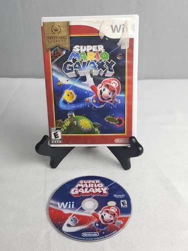 Super Mario Galaxy Select 2007 Nintendo Wii W/Case Resurfaced Cleaned ...